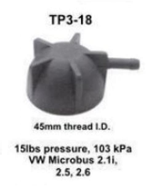 80 Vw Microbus2156 Radiator Bottle Cap With Bypass Partland Auto