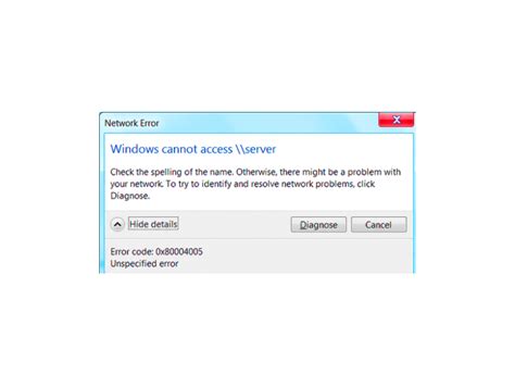 File Sharing Windows Network Share Error X Jarvie Computing