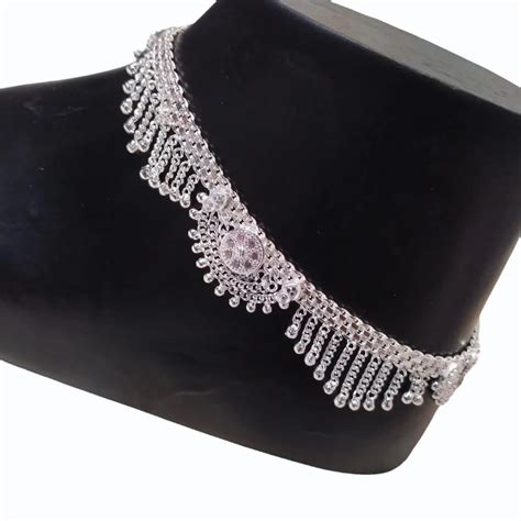 75 Bridal Jhalar Silver Payal 100 G Size 10 Inch Length At Rs