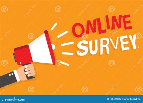 Conceptual Hand Writing Showing Online Survey Business Photo