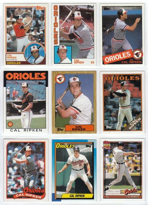 X CAL RIPKEN JR Topps CARD LOT W Rookie Of The Week