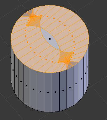 Inset Faces On Ngon Cylinder End Not Centering Modeling Blender