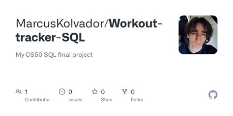 Workout Tracker Sql Readme Md At Main Marcuskolvador Workout Tracker