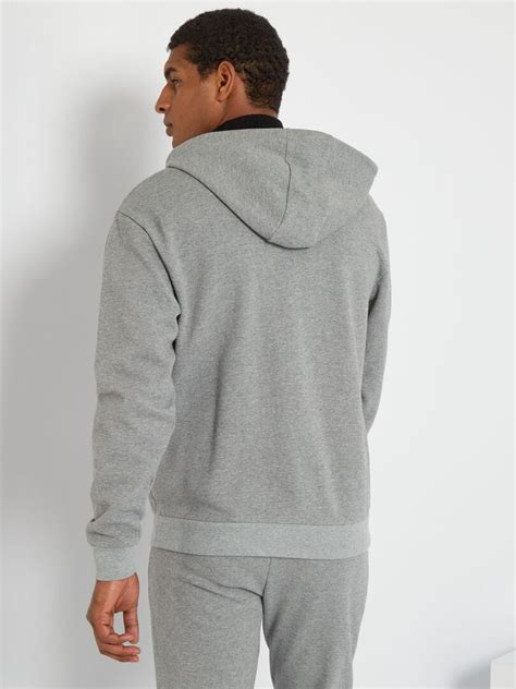 Sudadera con capucha de piqué de algodón GRIS Kiabi 22 00