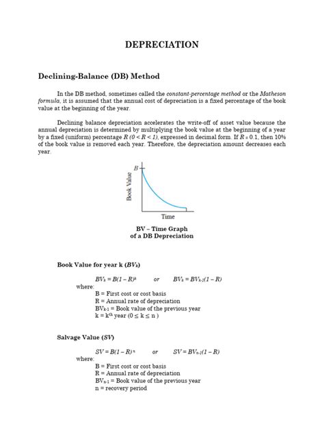 Notes Declining Balance Method Pdf Depreciation Business Economics