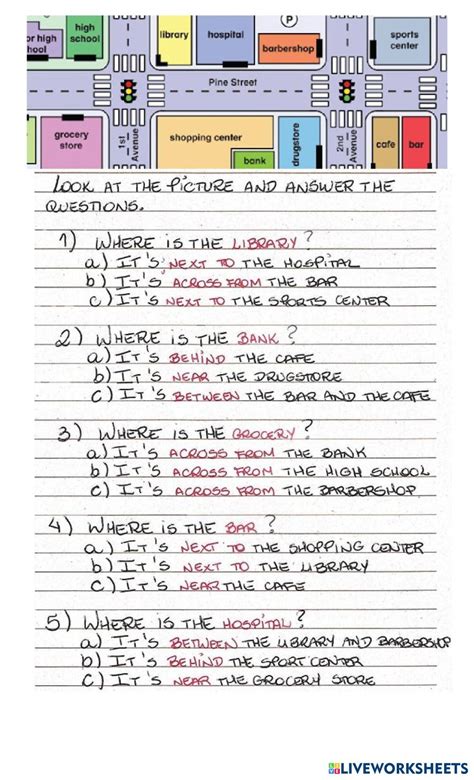 City Map Live Worksheets