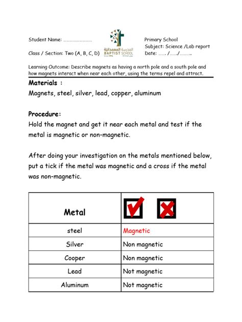 answer key lab report 2 magnetic materials pdf
