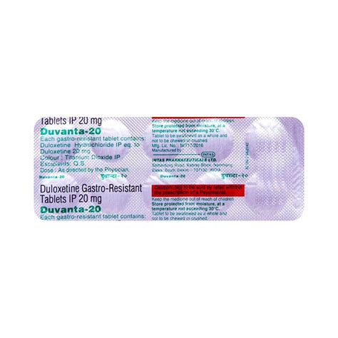Duvanta 20 Tablet 30 Minutes 247 Delivery
