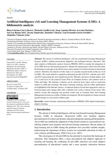 Pdf Artificial Intelligence Ai And Learning Management Systems Lms