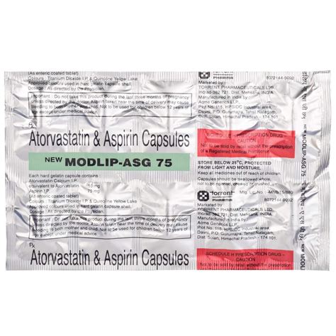 Modlip Asg 75 Capsule Reduce Cholesterol Levels Efficiently