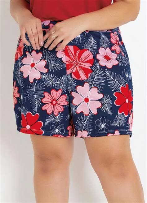 Short Floral Plus Size Bolsos Decorativos Marguerite
