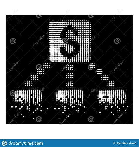 Bright Dissolving Dot Halftone Dotted Hyperbola Plot Icon Cartoon