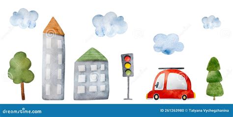 Ilustración De Transporte Urbano Foto de archivo Imagen de vendimia pintura