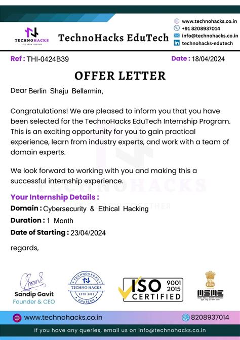 Berlin Shaju Bellarmin On Linkedin Cybersecurity Ethicalhacking
