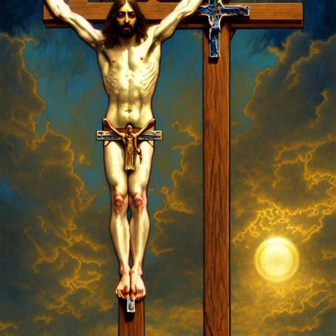 Psychedelic Jesus Christ Crucifixion Diffuse Stable Diffusion