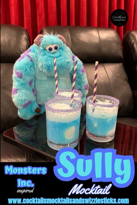 This Image Shows Three Blue Ice Cream Floats With Purple Rim And Purple