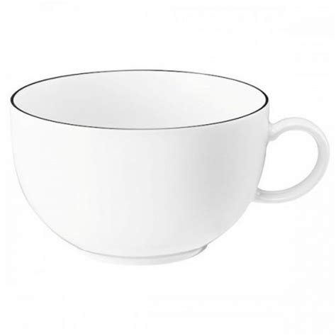 ♋ Seltmann Weiden Milchkaffeeobertasse Lido Black Line Porzellan