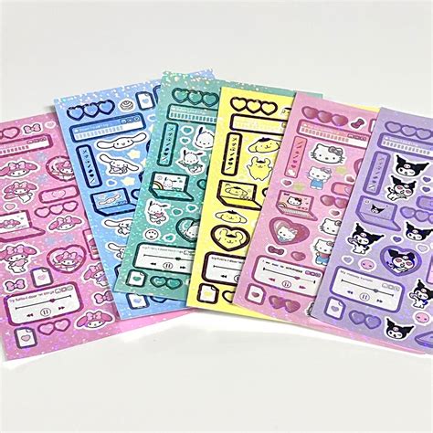 Sanrio Series Cuckoo Card Sticker Value Set Laser Ribbon Letter Number