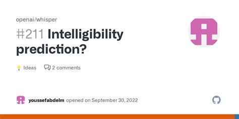 intelligibility prediction · openai whisper · discussion 211 · github