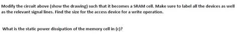 Solved The Figure Below Shows A S R Latch Vdd V Chegg