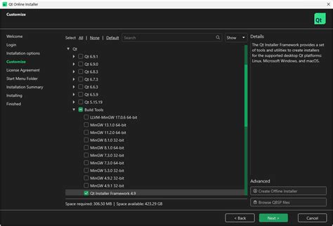 Installation Qt Installer Framework Documentation 4 9 0