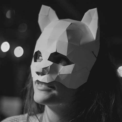 Cat Masquerade Carnival Mask Papercraft Template Festival Etsy Carnival Masks Cat
