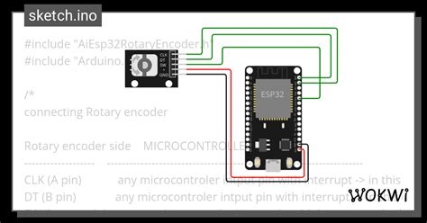 Rotary Encoder Wokwi Esp32 Stm32 Arduino Simulator
