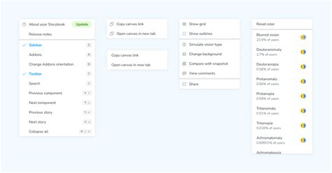 Menu Design Update Issue Storybookjs Storybook Github