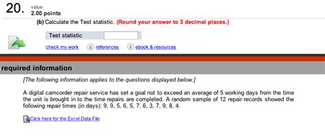solved b calculate the test statistic round your answer