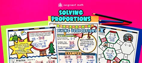 Solving Proportions And Proportional Relationships Lesson Plan Congruent Math