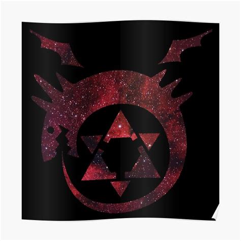 Manga Fma Ouroboros Galaxy Logo Poster By Shimadasan Redbubble