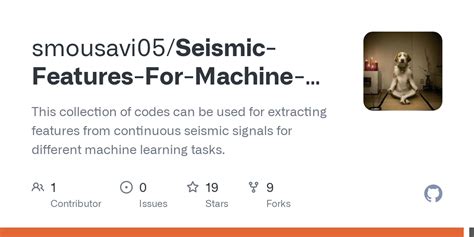 GitHub Smousavi Seismic Features For Machine Learning This Collection Of Codes Can Be Used
