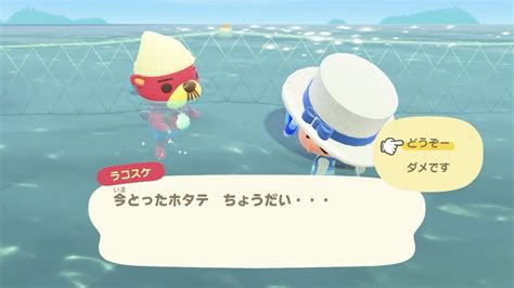 【あつ森】ラコスケにホタテをあげてみた 98 Youtube