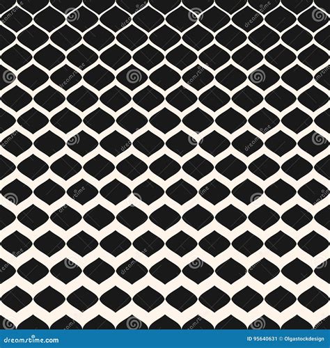 Halftone Seamless Pattern Mesh Texture With Gradually Thickness Stock Vector Illustration Of