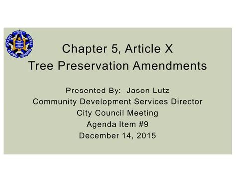 Ah City Council Meeting 12 14 15 Item 9 Tree Mitigation Ppt
