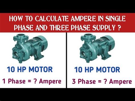 How To Calculate Amps In Single Phase And Three Phase Supply Current