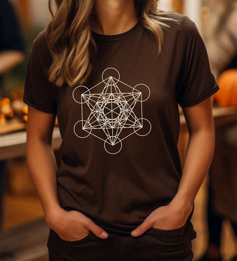 Metatrons Cube Shirt Metatron Blueprint Of Creation Etsy