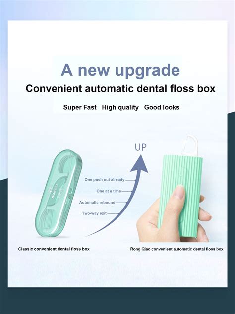 1pc Portable Automatic Dental Floss Box With 10pcs Disposable Floss