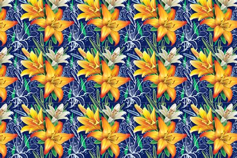 Tropical Floral Seamless Patterns Design Cuts
