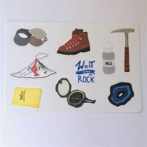 Geology Sticker Set Etsy Sticker Set Geology Stickers