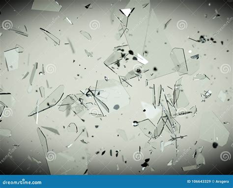 Pieces Of Splitted Or Cracked Glass Stock Illustration Illustration