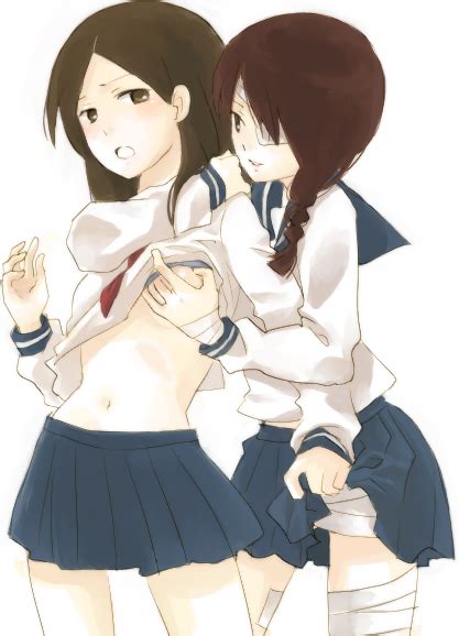 Rule 34 Bandage Bandages Bangs Breast Grab Breasts Female Kitsu Chiri
