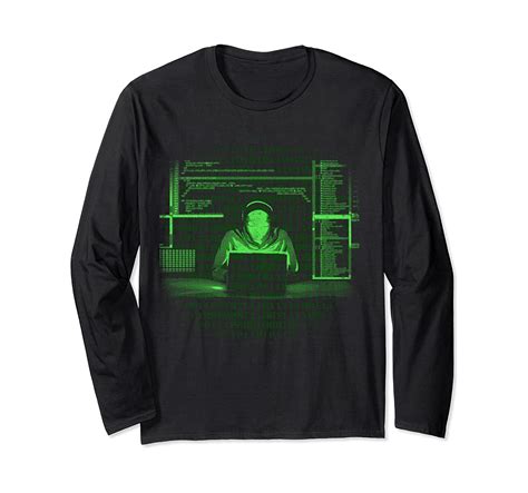computer technician long sleeve shirt binary coding hacker