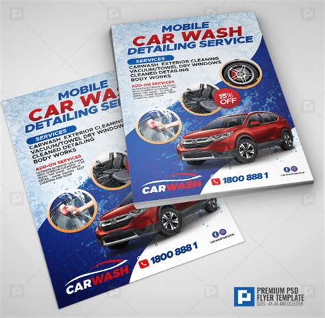 Car Wash Company Flyer Psdpixel