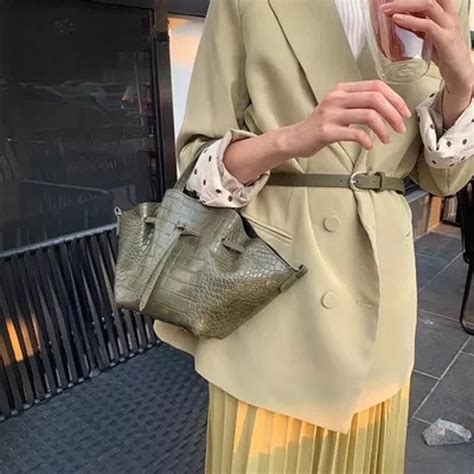 여성을위한 악어 양동이 가방 패션 패널 핸드백 작은 Crossbody 가방 디자이너 럭셔리 Pu 가죽 어깨 가방 레이디 지갑