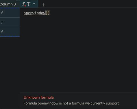 bug openwindow formula not working bugs coda maker community
