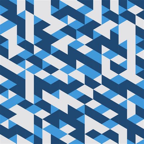 Blue Geometric Seamless Pattern Abstract Background 19184783 Vector Art