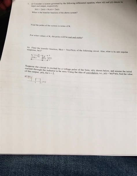 Solved Consider A System Governed By The Following