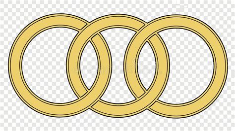 Interlocking Gold Rings Wedding And Commitment Symbol Vector Design Generative Ai Stock Vector