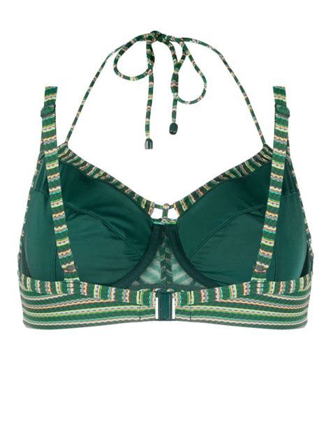 Marlies Dekkers Holi Vintage Striped Bikini Top Green Farfetch
